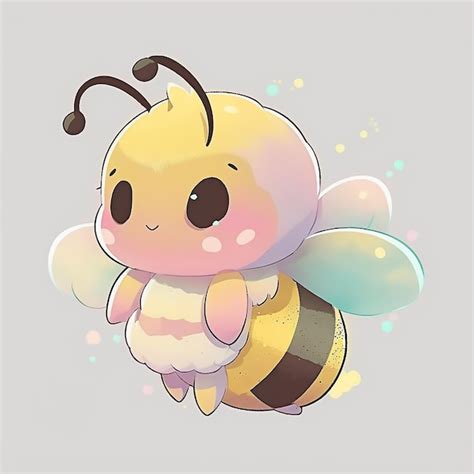 Premium Photo Cute Bee Kawaii