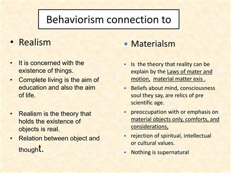 Behaviorism In Philosophy Of Education Pptx