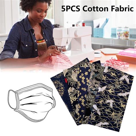 5pcs 2025cm Cotton Fabric Small Flower Pattern Ja Vicedeal