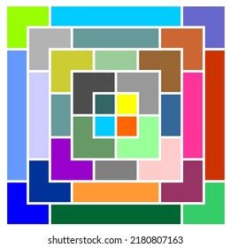 Colorful Rectangle Pattern Background Art Stock Vector Royalty Free