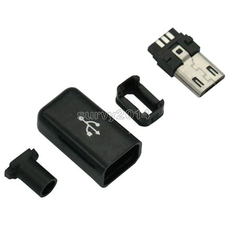 5 세트 마이크로 Usb 남성 플러그 커넥터 Diy 키트 남성 커넥터 커버 블랙교체부품and액세사리 Aliexpress