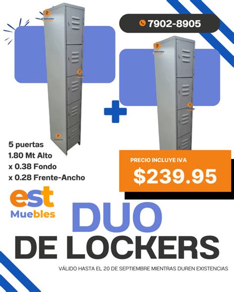 Combo Duo Lockers 2 El Salvador Tecnología Y Muebles Para Oficina