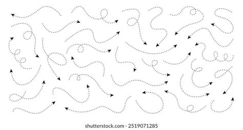 4062 Arrow Dashed Icon Set Stock Vectors And Vector Art Shutterstock