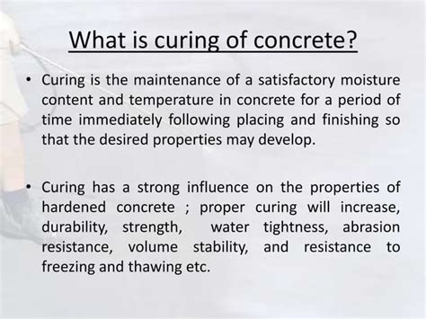 Self Curing Concrete Pptx Chemistry Science