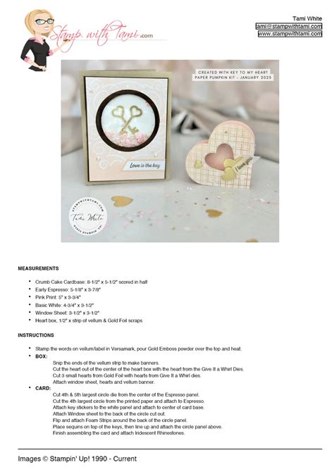 Alternate Projects For The Key To My Heart Kit Stampin Up