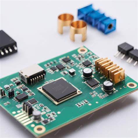 Premium Photo Circuit Motherboard With Microchip Computer Motherboard