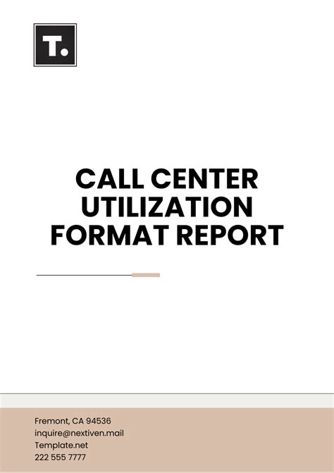 Free Call Center Utilization Format Report Template To Edit Online