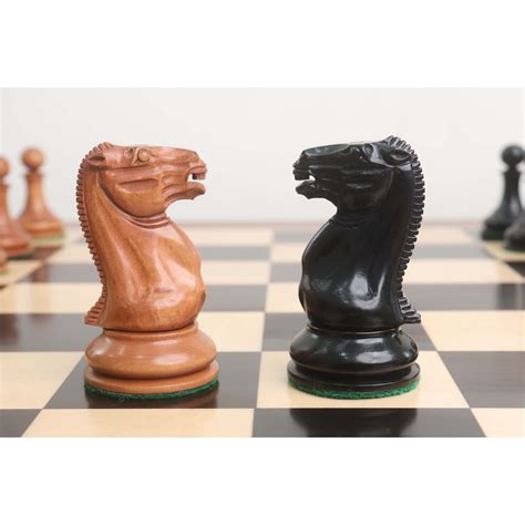 1849 Cooke Staunton Chess Pieces Ebony And Antiqued Boxwood 4 3 King