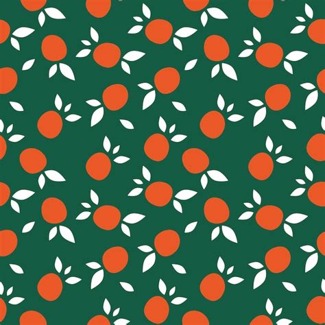Premium Vector Vector Minimalistic Seamless Orange Pattern With Leaf