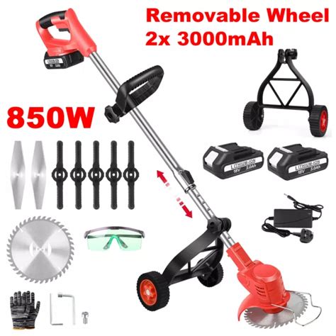 Cordless Electric Strimmer Grass Trimmer Tree Cutter Garden Edger