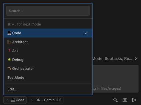 Using Modes Roo Code Documentation
