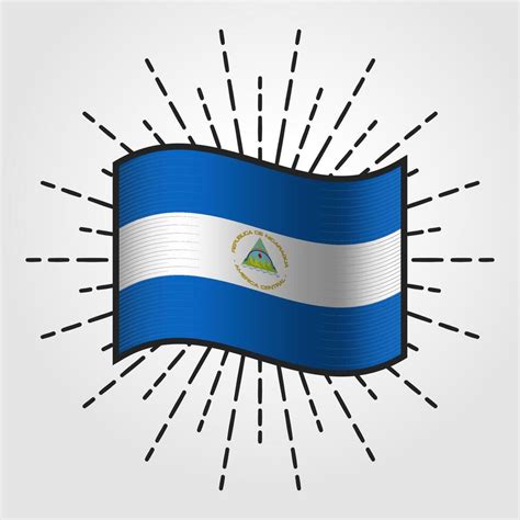 Vintage Nicaragua National Flag Illustration 39932788 Vector Art At