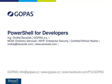 ppt powershell for developers powerpoint presentation free download