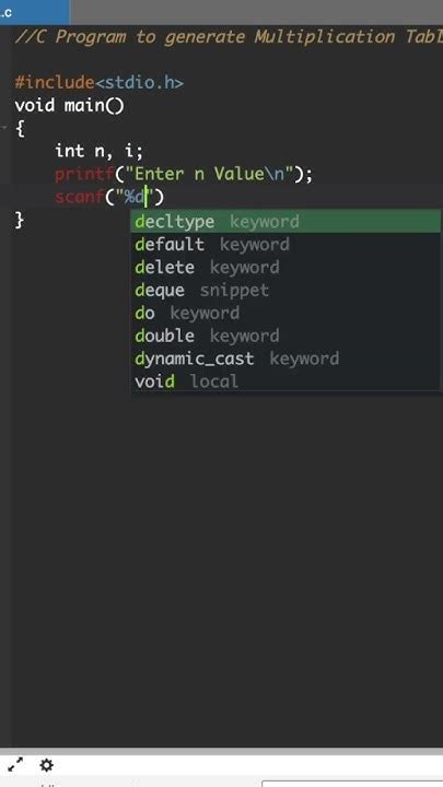 Multiplication Table Cprogramming Cprogram Program Shortsfeed