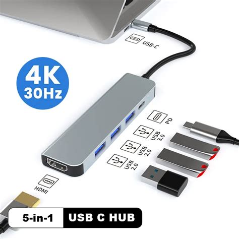 노트북 맥북 에어 프로용 Usb C 도킹 스테이션 Usb C 허브 듀얼 Hdmi 4k 60hz C 타입 1000m