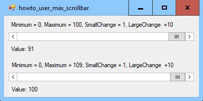 C Helper Let The User Select The ScrollBar Maximum In C