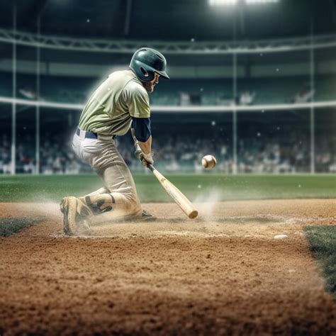 Premium Ai Image Scene From A Baseball Game With Hitters