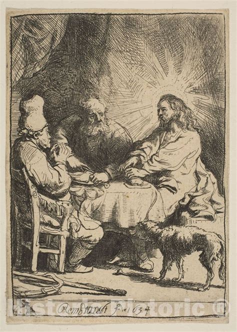 Art Print Rembrandt Rembrandt Van Rijn Christ At Emmaus The