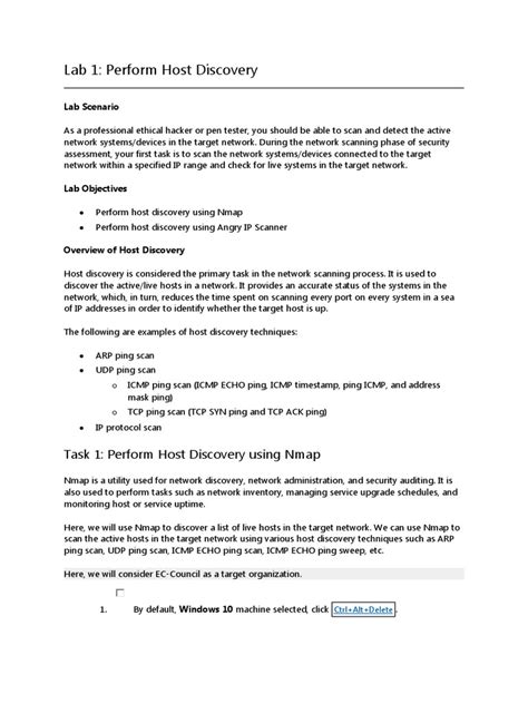 lab 2 scanning networks pdf transmission control protocol port computer networking