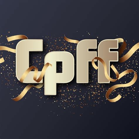 Premium Photo Cpff Text Effect Gold  Attractive Background Card Photo