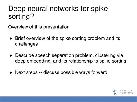 Ppt Deep Neural Networks For Spike Sorting Exploring Options Powerpoint Presentation Id8842260