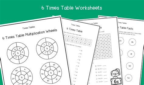 6 Times Table Worksheets Pack Ks1 And Ks2 Maths Multiplication Tables Primary Resources