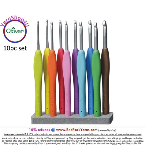 10pc Set Clover Amour Crochet Hook Set Genuine Clover Product