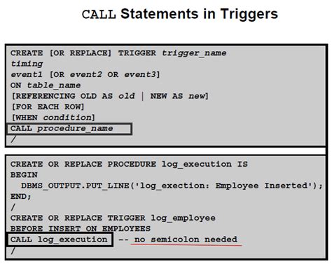 095 [oracle pl sql] triggers 프로시져 호출 방법 및 주의 사항