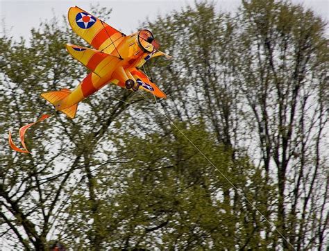 Orange Biplane Kite Kite Biplane Wind Sock