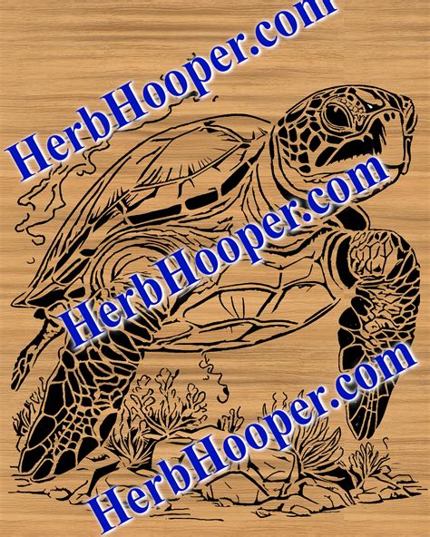 Sea Turtle Pattern Herbs Scrolling Station