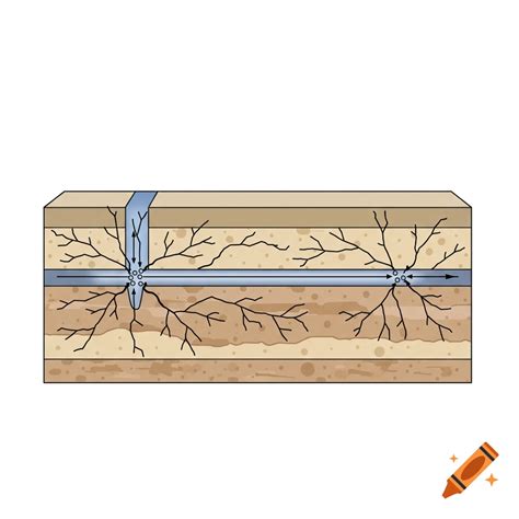 2d Diagram Of A Hydraulically Fractured Horizontal Well On Craiyon