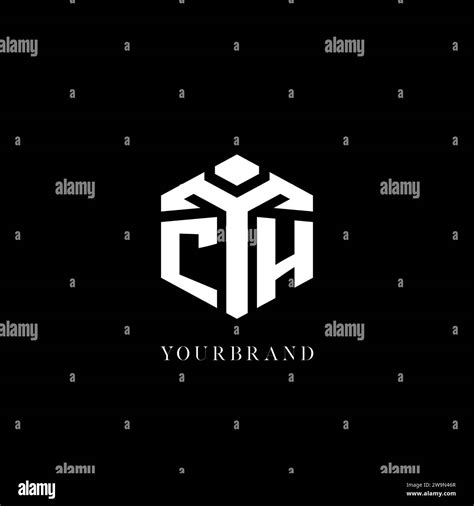 Initial Ch Logo Hexagon Shape Geometric Style Vector Graphic Stock Vector Image And Art Alamy