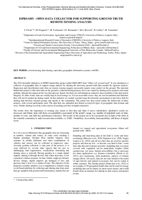 Pdf Isprs Shy Open Data Collector For Supporting Ground Truth