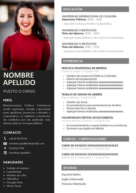 Formato De Currículum Normal En Word Gratis