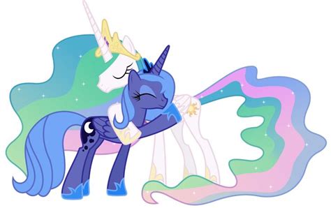 Celestia And Luna Hugging S1 Lm Version By 90sigma On Deviantart