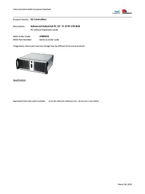 Inos General Component Datasheets Pdf Personal Computers
