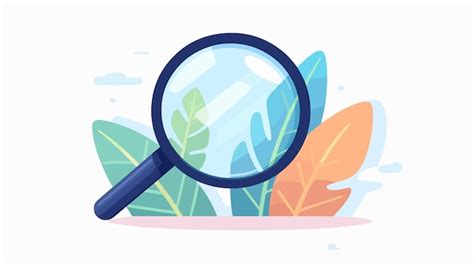 Magnifying Glass Over Paper Cartoon Vector Illustration Premium Ai