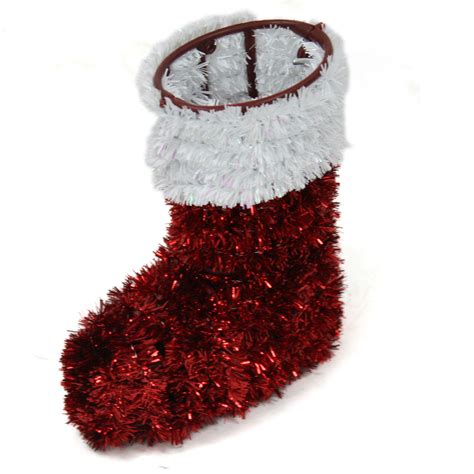 4 Lot 5 Tinsel Christmas Holiday Stocking Hangable Ornament