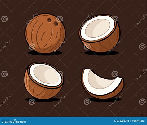 Coco Cut Cartoon Vector Illustration 254315560