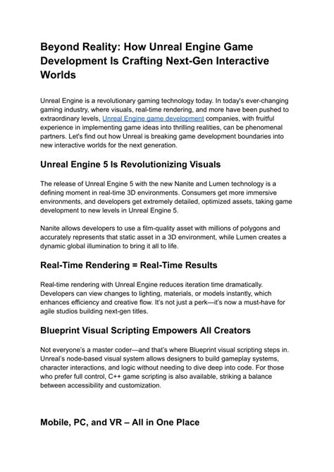 Ppt Unreal Engine Game Development Powerpoint Presentation Free Download Id14356614