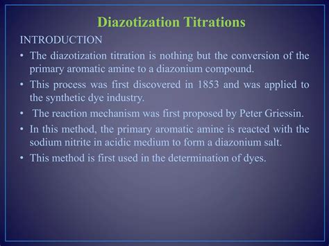 Diazotization Titrations Pptx