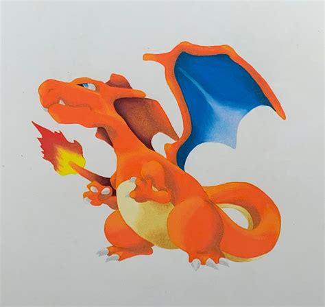 Pokémon Charizard Original Premium Colored Pencil Art Piece Etsy