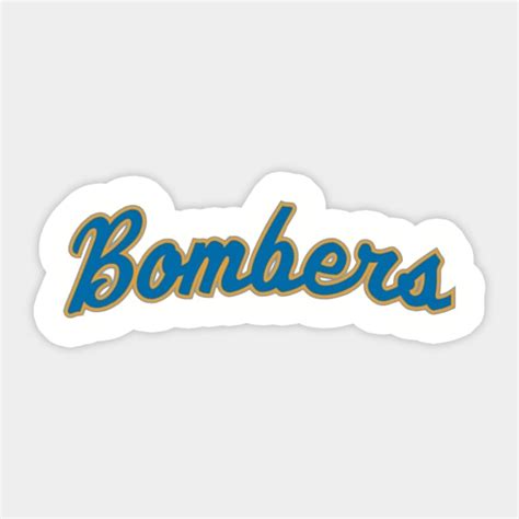 Essex Bombers Script Logo Essex Bombers Sticker Teepublic