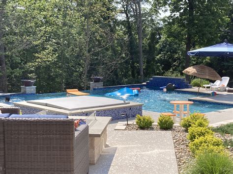 Relaxing Outdoor Pool With Lounge Chairs