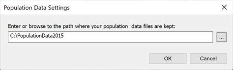 Population Data Settings Visualyse User Guide