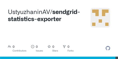 GitHub UstyuzhaninAV Sendgrid Statistics Exporter