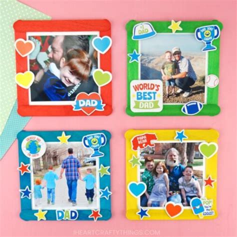 Fathers Day Photo Frame Craft I Heart Crafty Things