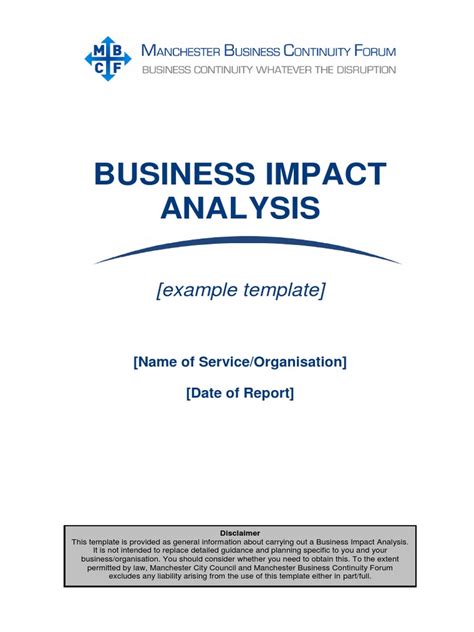 It Business Impact Analysis Template Parahyena