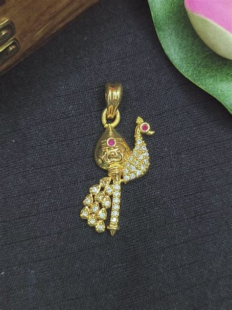 Ad Stone Vel Mayil Pendant Karpaga Vruksham