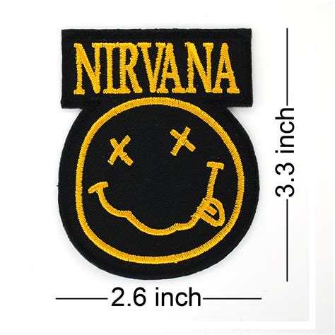 Nirvana Patch Smiley Face Patch Grunge Patch Kurt Cobain Happy Face